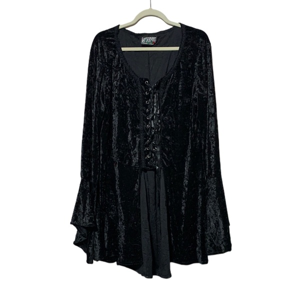 Lip Service | Tops | Vintage Lip Service Black Velvet Flare Long Sleeve ...